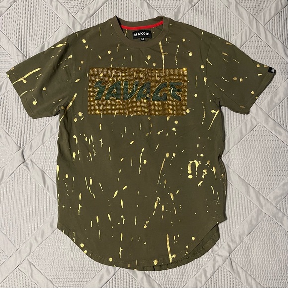 Makobi | Shirts | Makobi Mens Embellished Savage Tee M | Poshmark